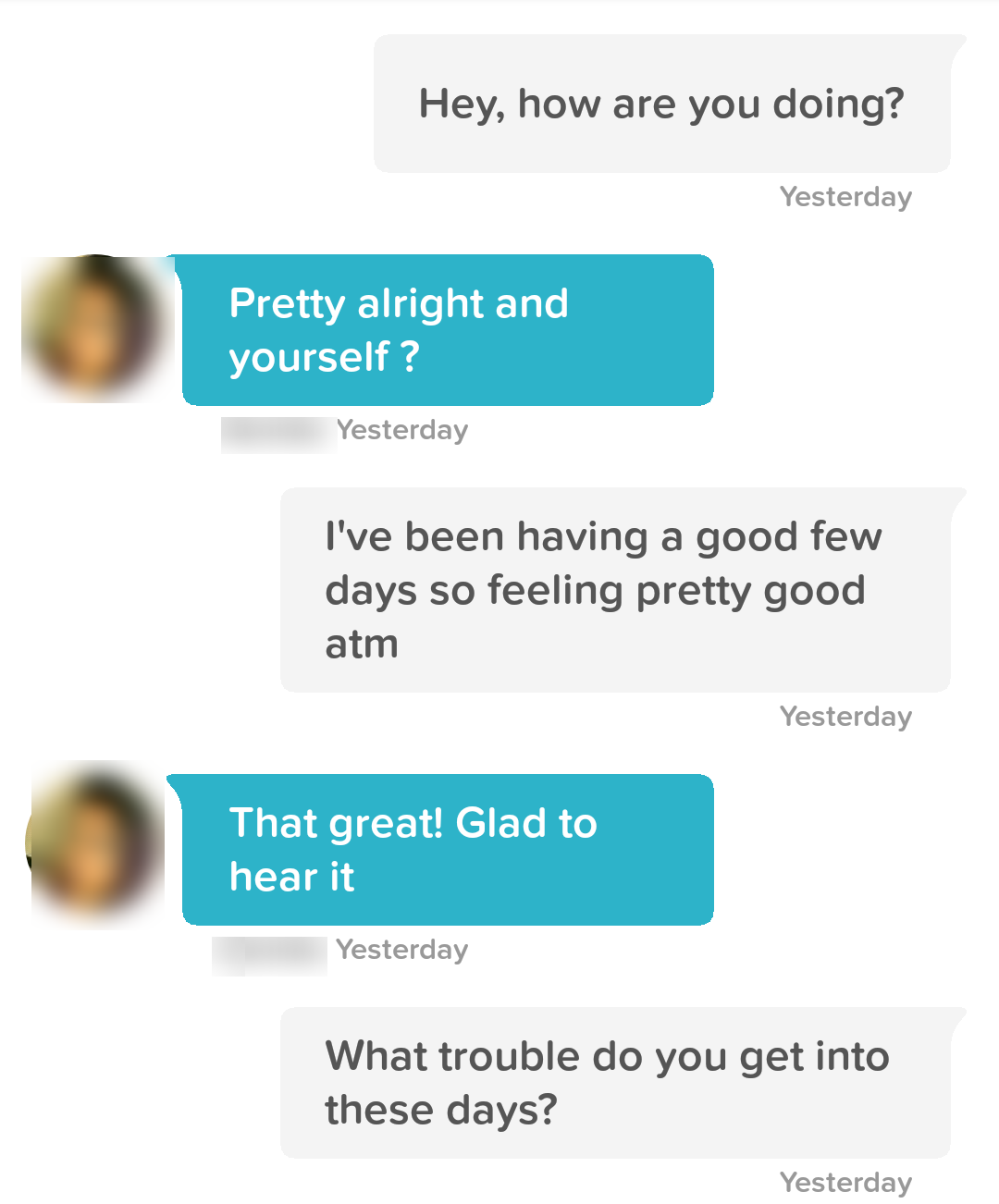 Interview-style conversation suffocating the positive energy ...